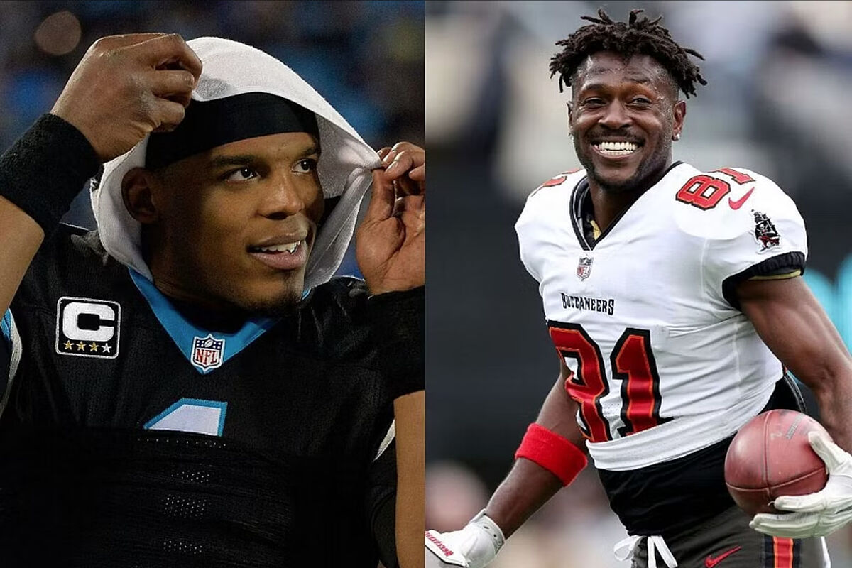Cam Newton pone en su lugar a Antonio Brown por sus críticas a la familia Sanders y le lanza un ...