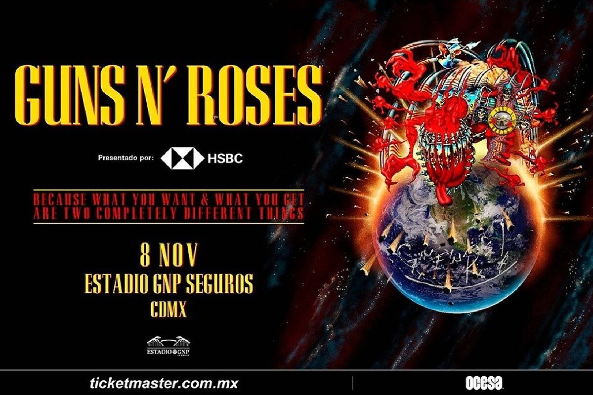 Guns N' Roses México 2025: Precios de los boletos en el Estadio GNP ...
